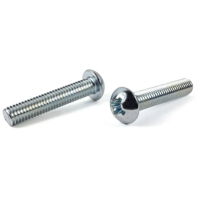 3/8-16 x 1" Machine Screws / Phillips / Round Head / Steel / Zinc - 750 ...