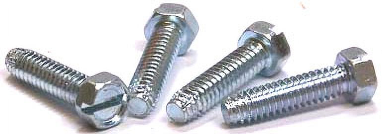 3/8-16 x 1" Type F Thread Cutting Screws / Slotted / Hex Head / Steel ...
