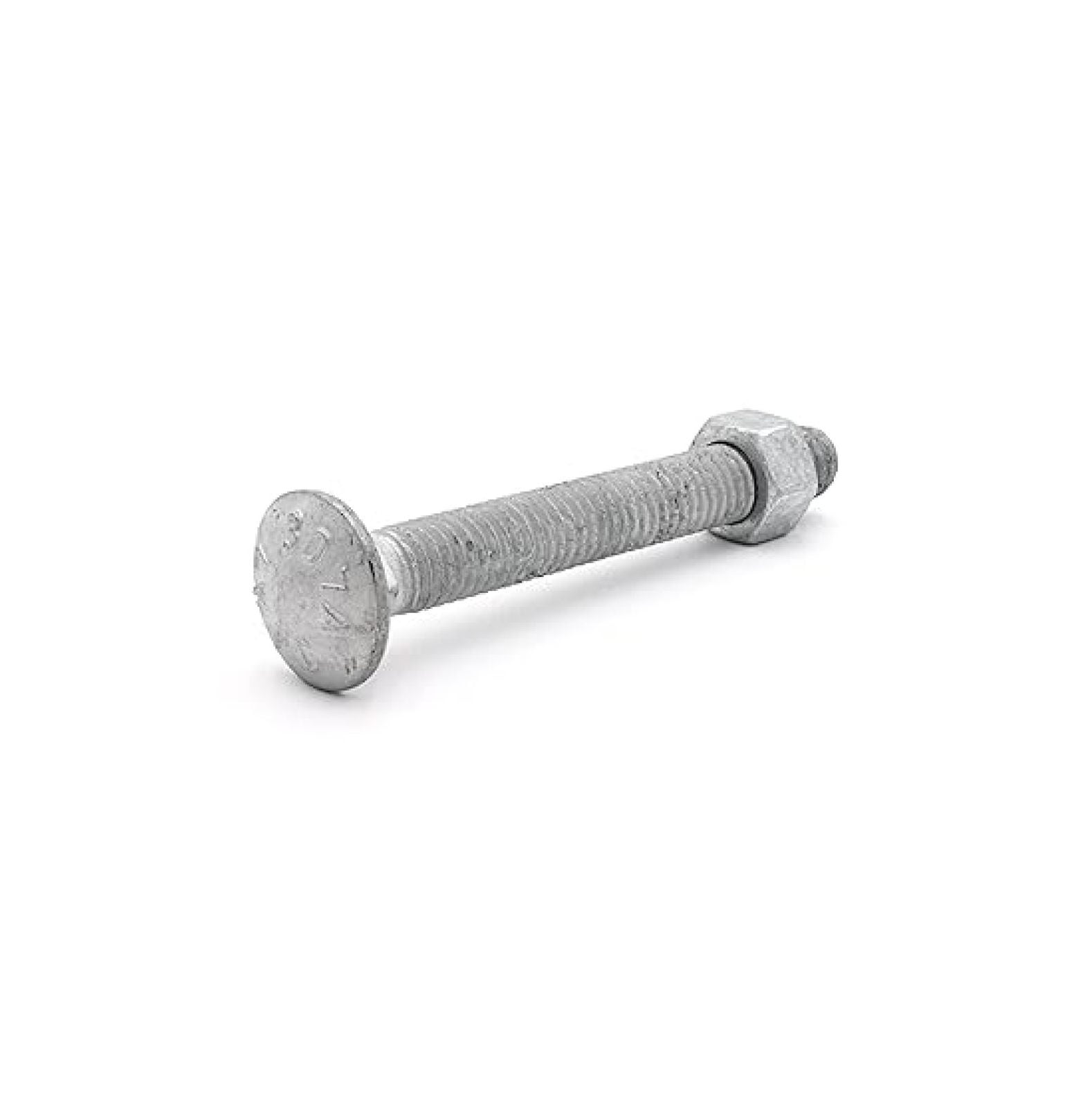 3/8"-16 x 2-1/2" (100 Pack) Galvanized Carriage Bolt Kit Grade 307A ...