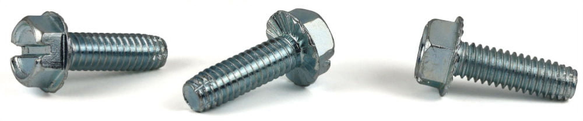 3/8-16 x 3" Type F Thread Cutting Screws / Slotted / Hex Washer Head ...