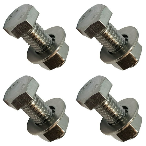 CERPXFF-3/8-16 x 3 Hex Head Screw Bolt and Nuts Flat & Lock Washers ...