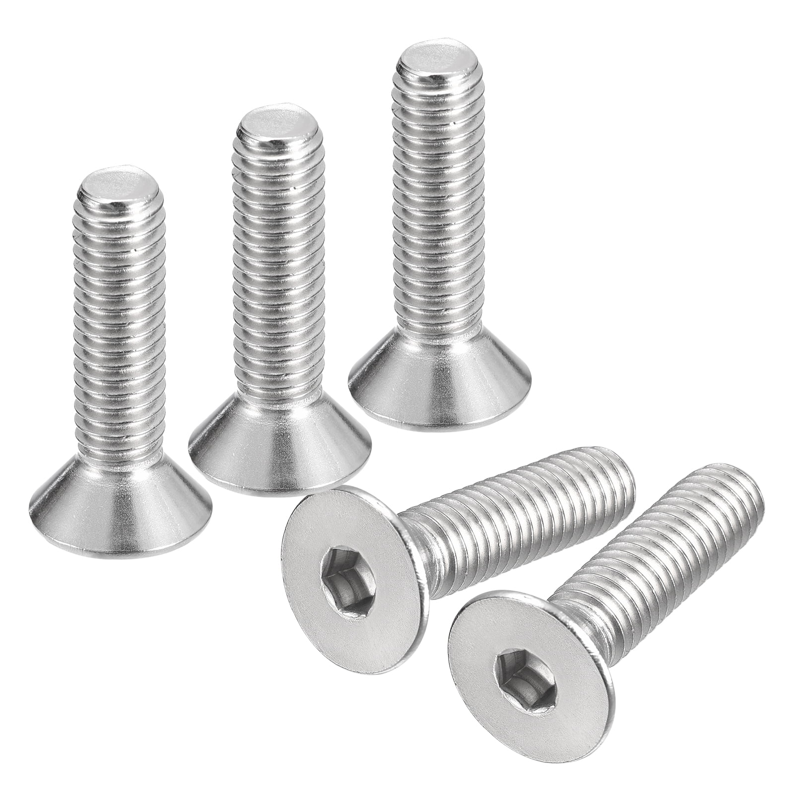 3/8-16x1-1/2" Flat Head Socket Cap Screws, 304 Stainless Steel Hex Socket Drive Fasteners Bolts ...