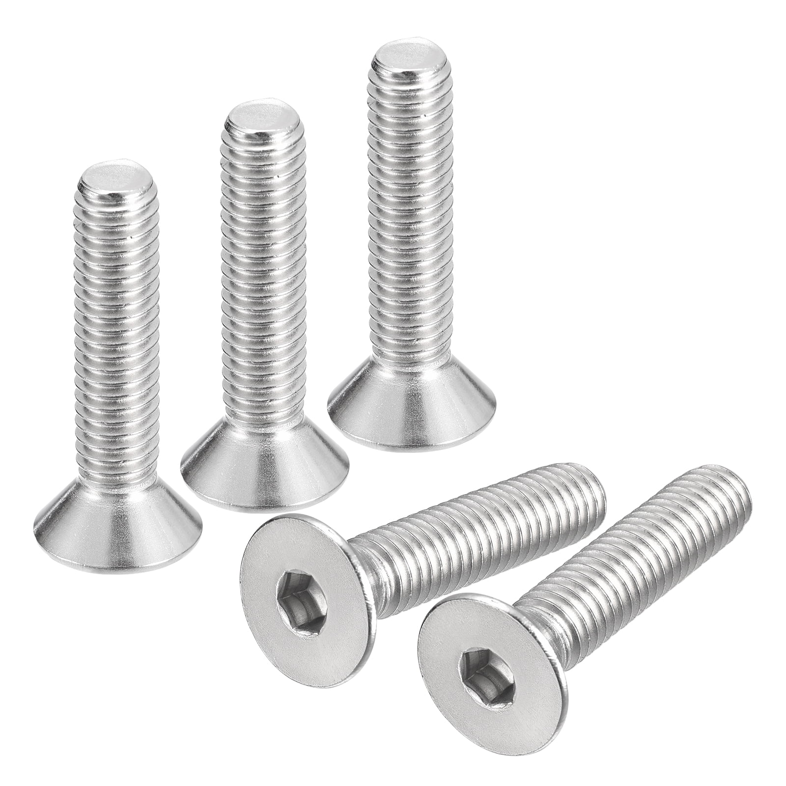 3/8-16x1-3/4" Flat Head Socket Cap Screws, 304 Stainless Steel Hex Socket Drive Fasteners Bolts ...