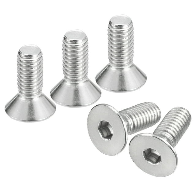 3/8-16x1" Flat Head Socket Cap Screws, 304 Stainless Steel Hex Socket ...