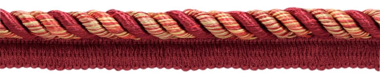 3/8" (1cm) Decorative Twisted Rope Cord Trim with Lip # 0038MLT,, Cajun ...