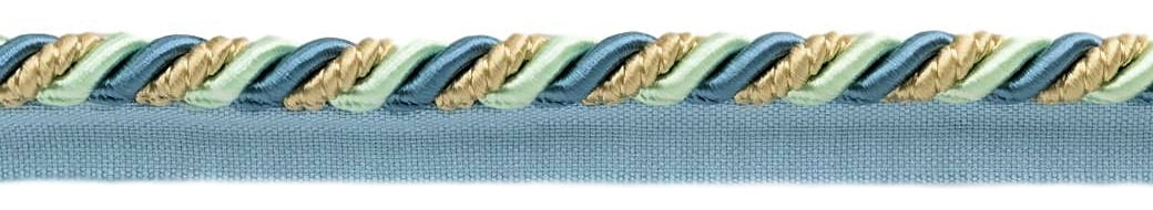 3/8" (1cm) Decorative Twisted Rope Cord Trim with Lip # 0038PR ...