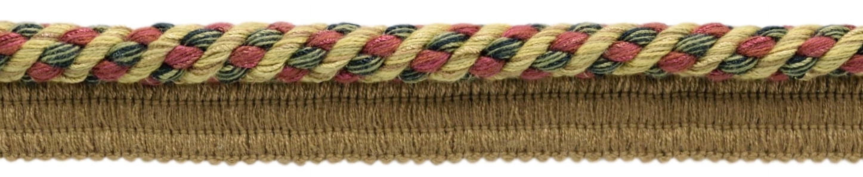 3/8" (1cm) Decorative Twisted Rope Cord with Lip | Cord Trim # 0038V ...