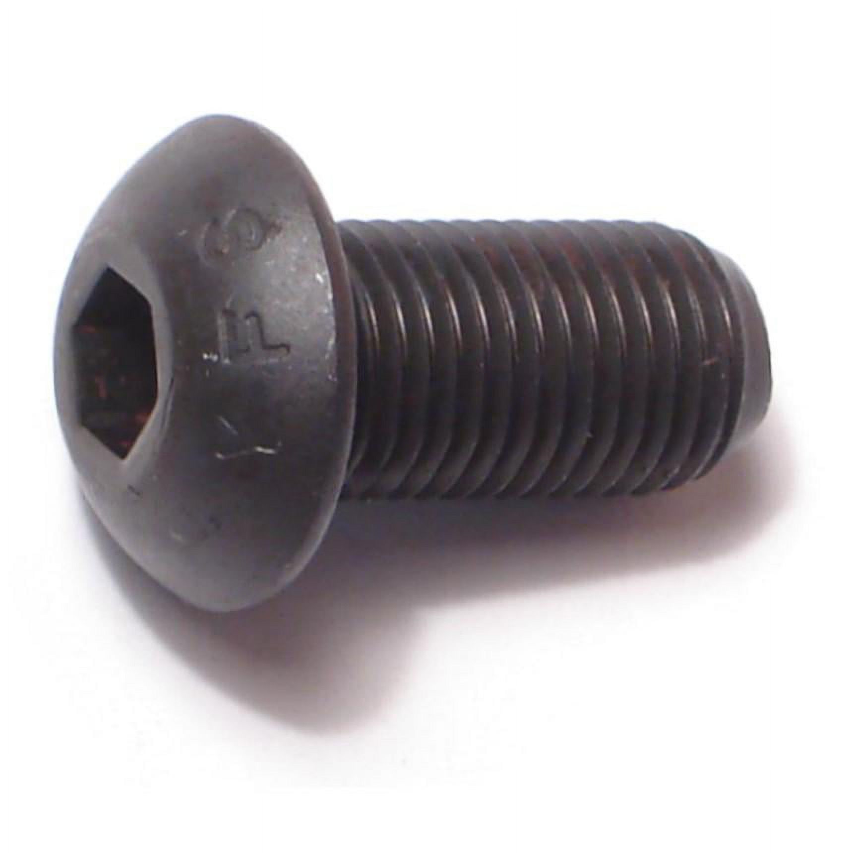 3/8"-24 x 3/4" Plain Steel Fine Thread Button Head Socket Cap Screws (6 ...