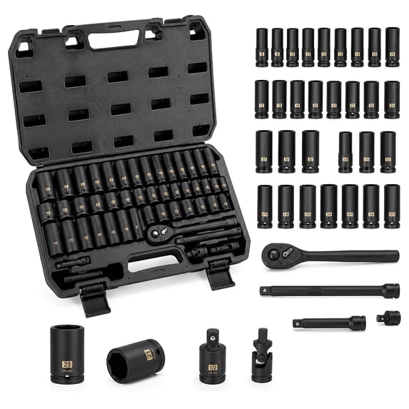3/8" 48+2PCS-Socket Tool Set - Walmart.com
