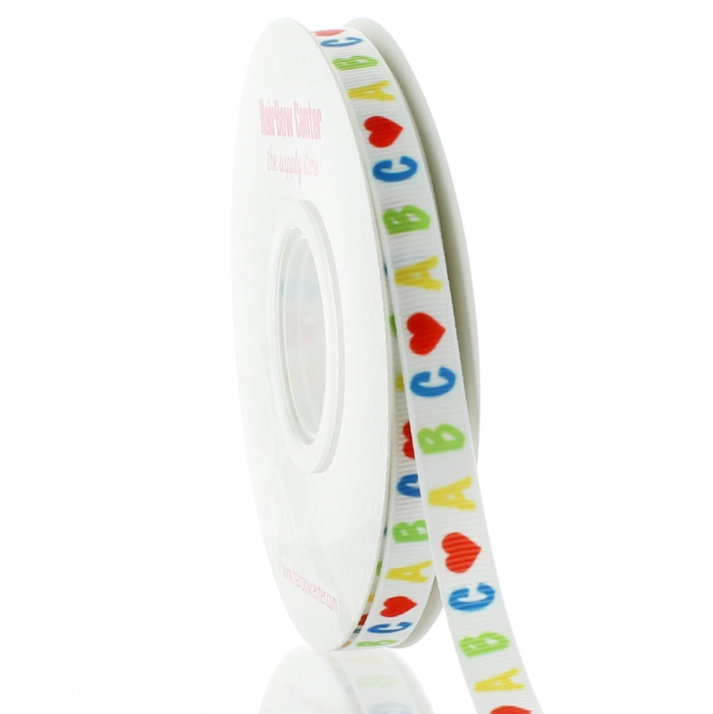 3/8" ABC's Grosgrain Ribbon 100yd - Walmart.com