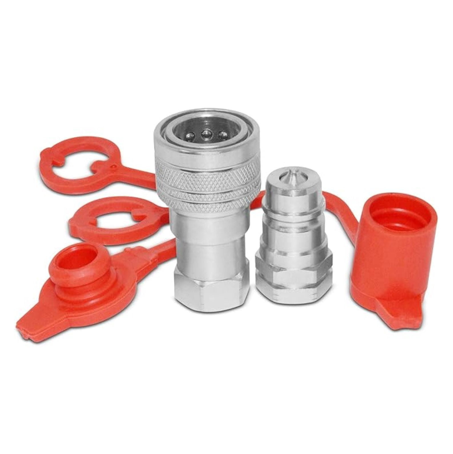 3/8” Ag ISO 5675 Hydraulic Quick Connect Style Coupler Set, 3/8” NPT ...