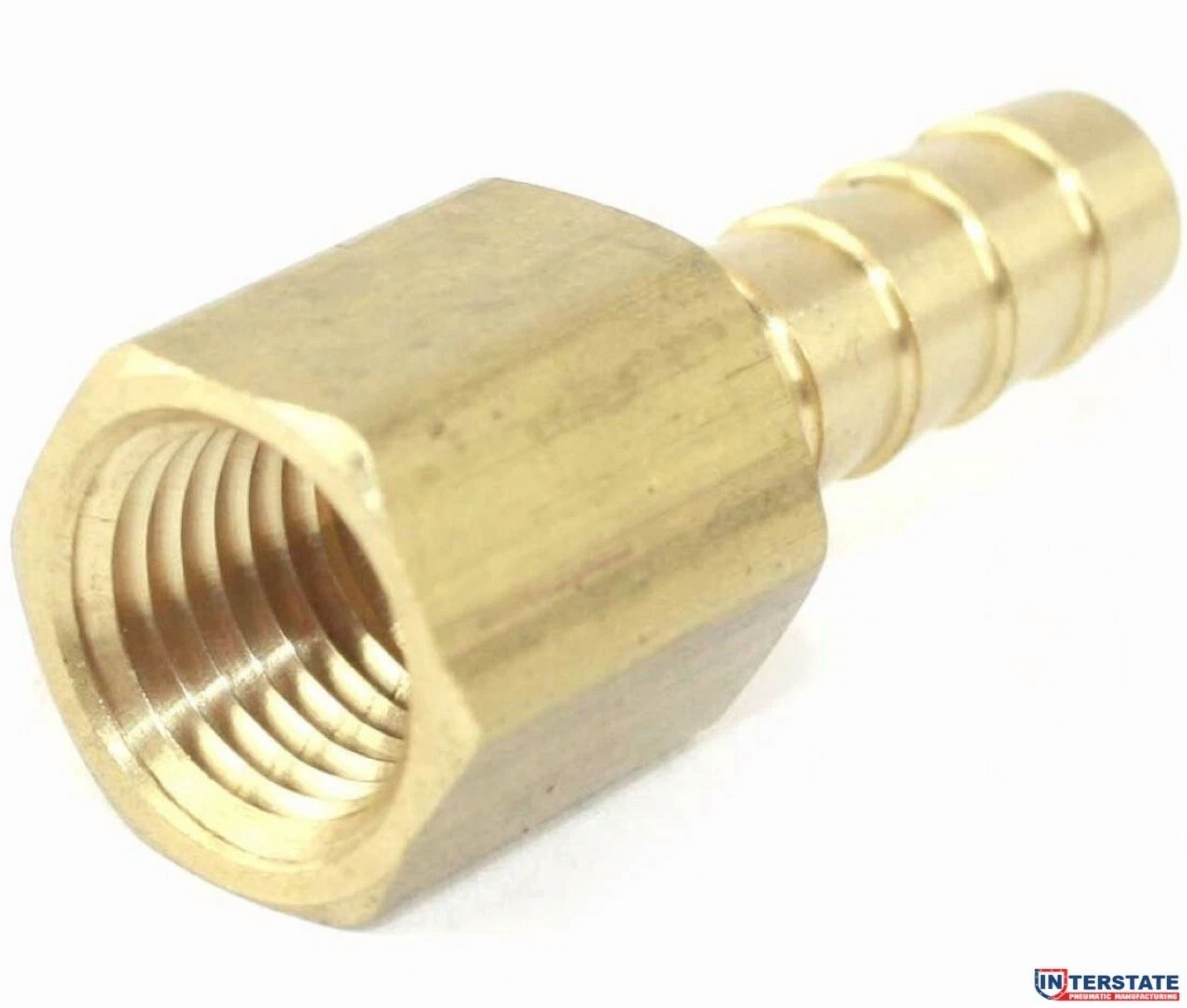 3/8" Barb X 1/4" Female Npt End, Brass Hose Fitting, Connector Ff46 ...