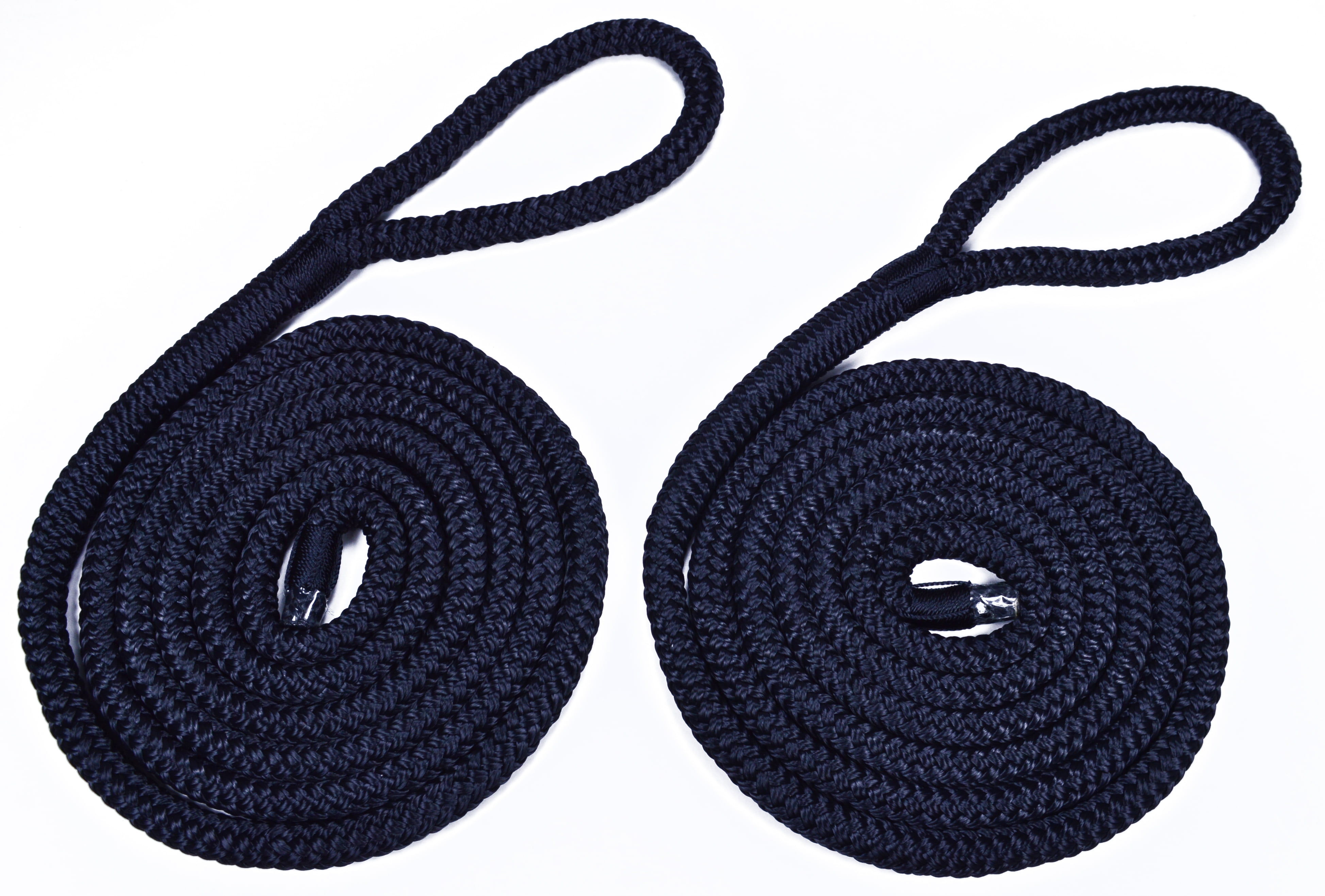 3/8" Marine Grade Fender Line - Double Braided Nylon 6ft Boat Rope - 2 ...