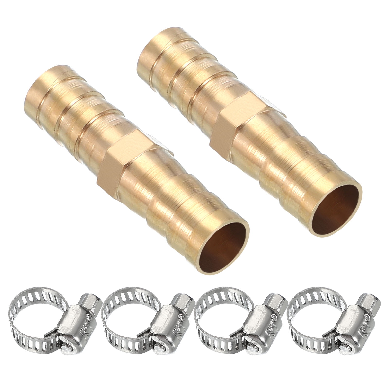3/8" Brass Hose Barb Fitting, T Type Barb Union Fittings Splicer with ...