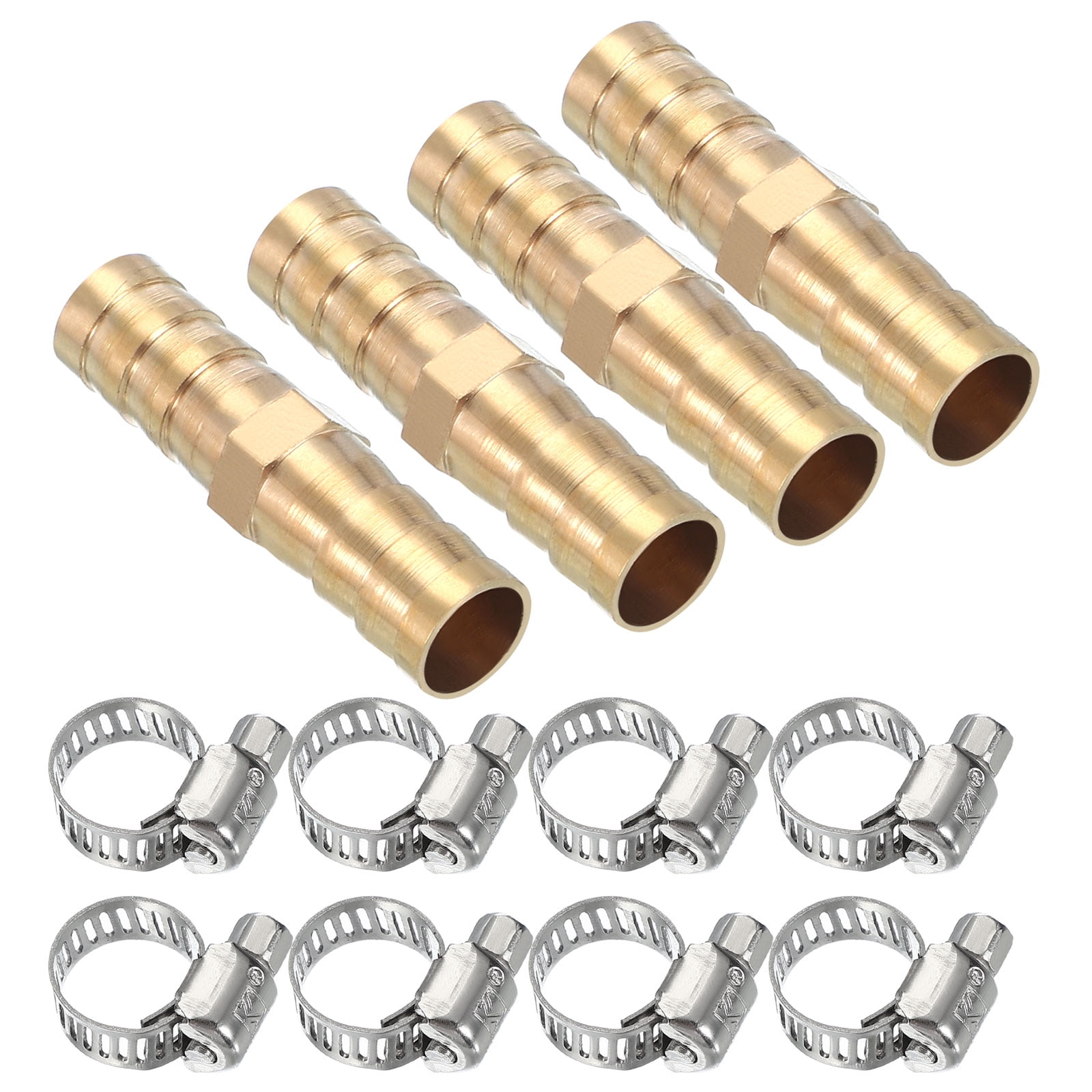 3/8" Brass Hose Barb Fitting, T Type Barb Union Fittings Splicer with ...