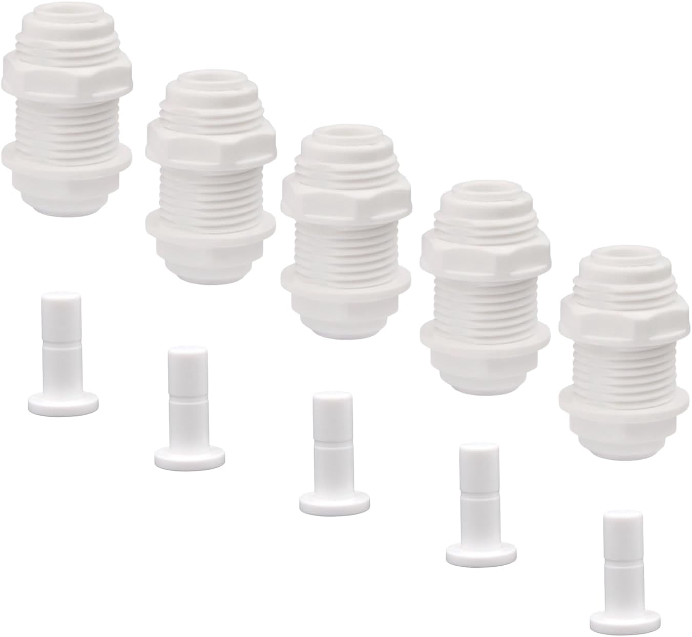 3/8" Bulkhead Connector Include end Plug- Push to Connect Fitting for ...