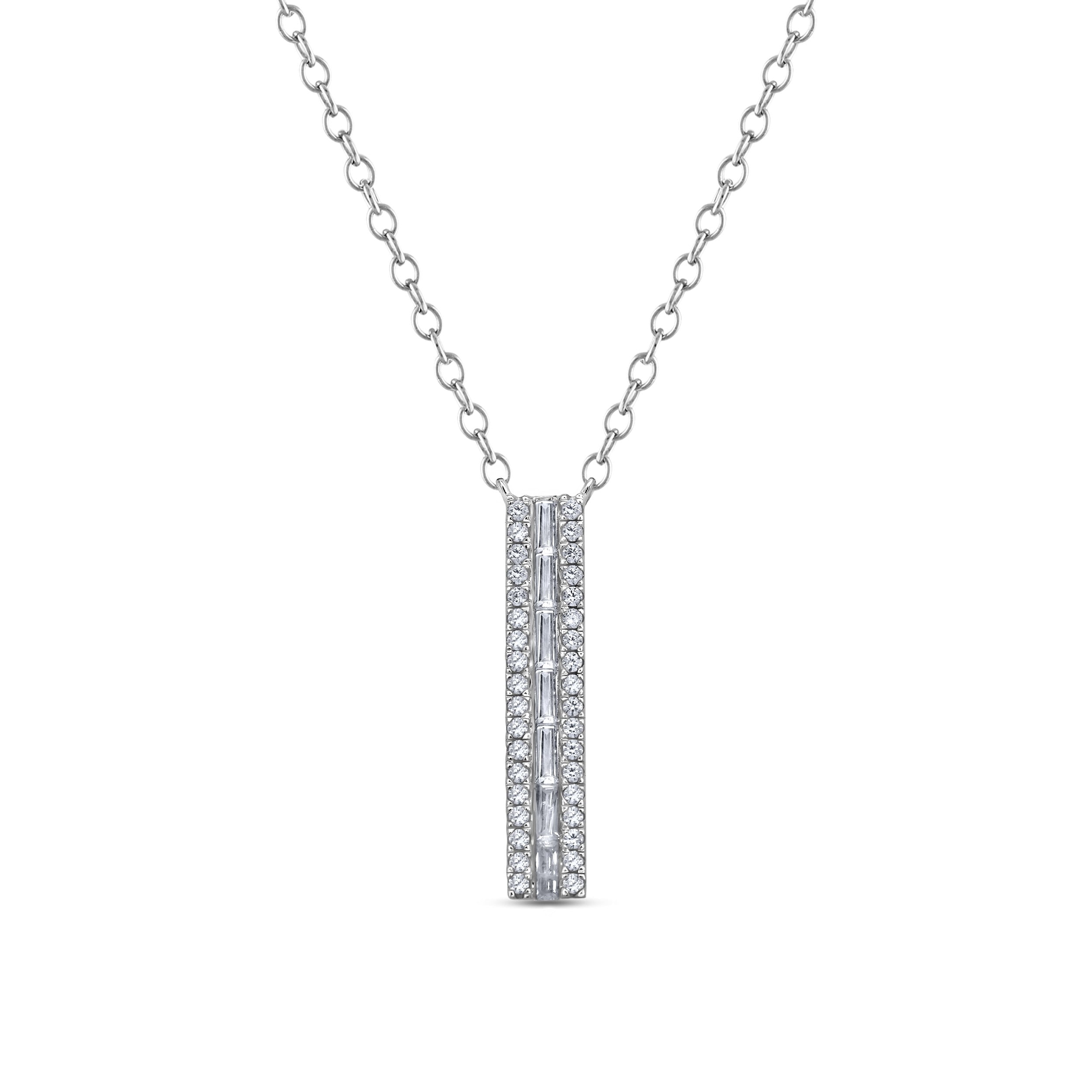 Diamaison 3/8 CTW Lab-Grown Diamond Pendant for Adult in Sterling ...