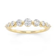 3/8 Carat Round Moissanite Wedding Bands Ring for Women in 14K Yellow ...