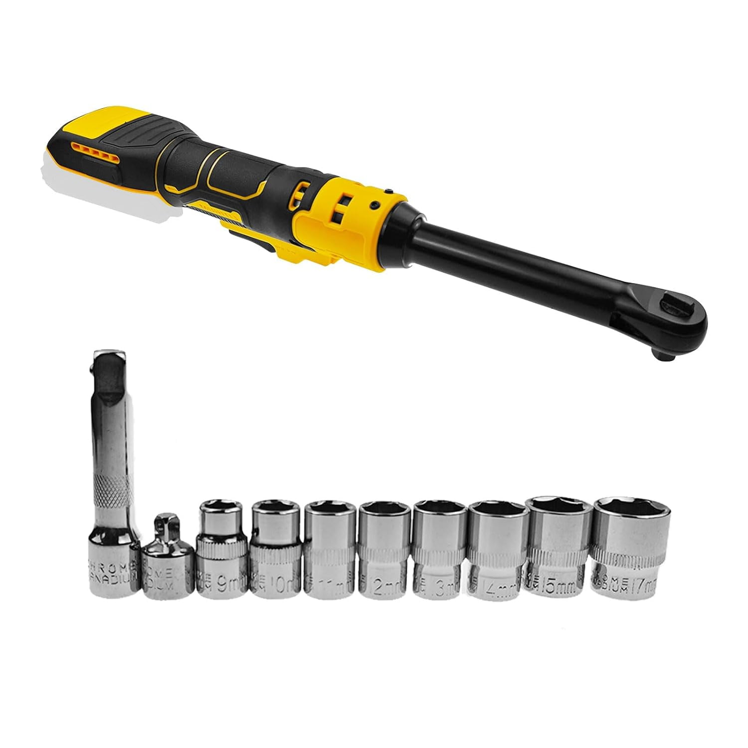 3/8" Cordless Ratchet Wrench 600RPM Extended, Electric Power Ratchet ...