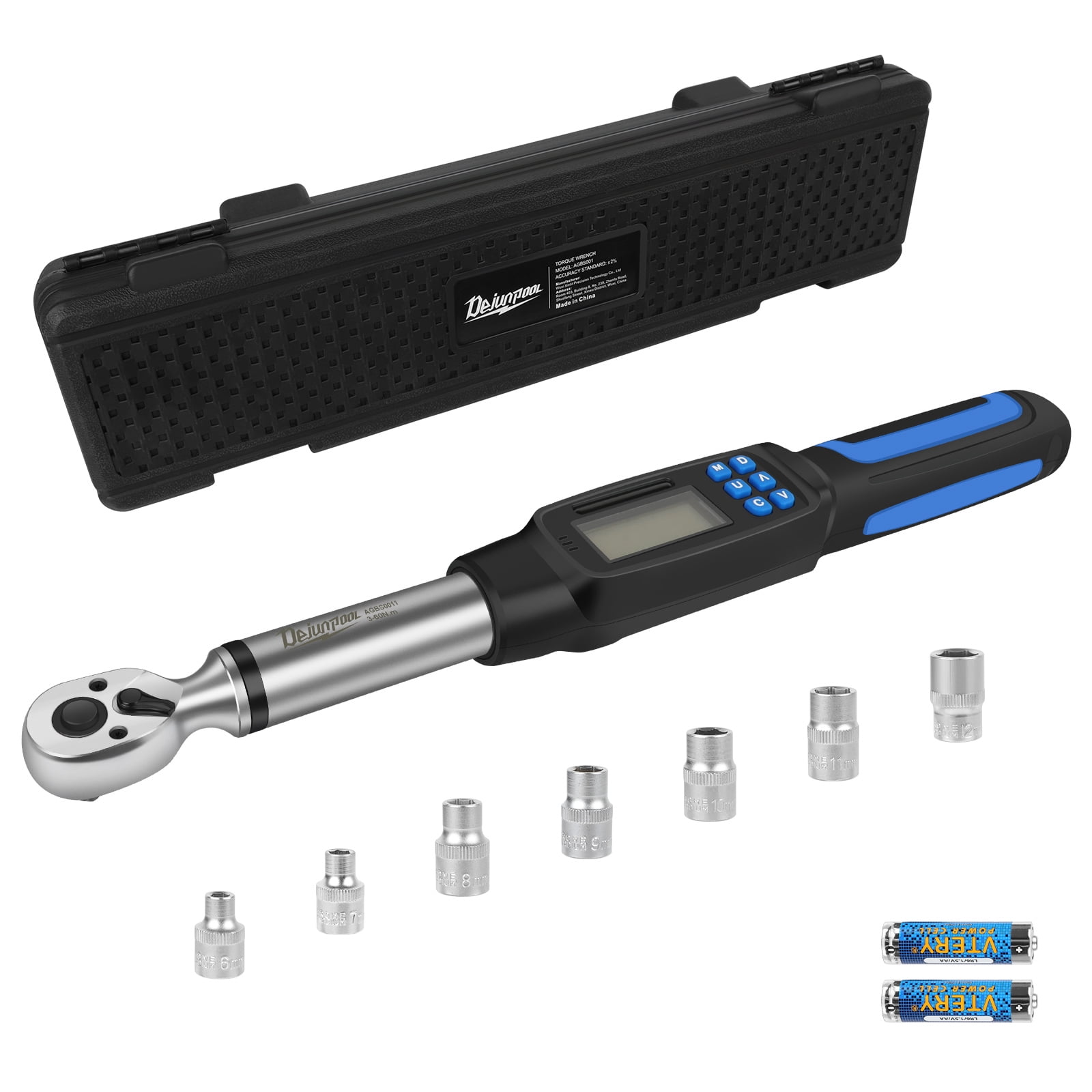 3/8" Digital Torque Wrench, 2.21-44.25 Ft-lbs/3-60 Nm, Digital Torque ...