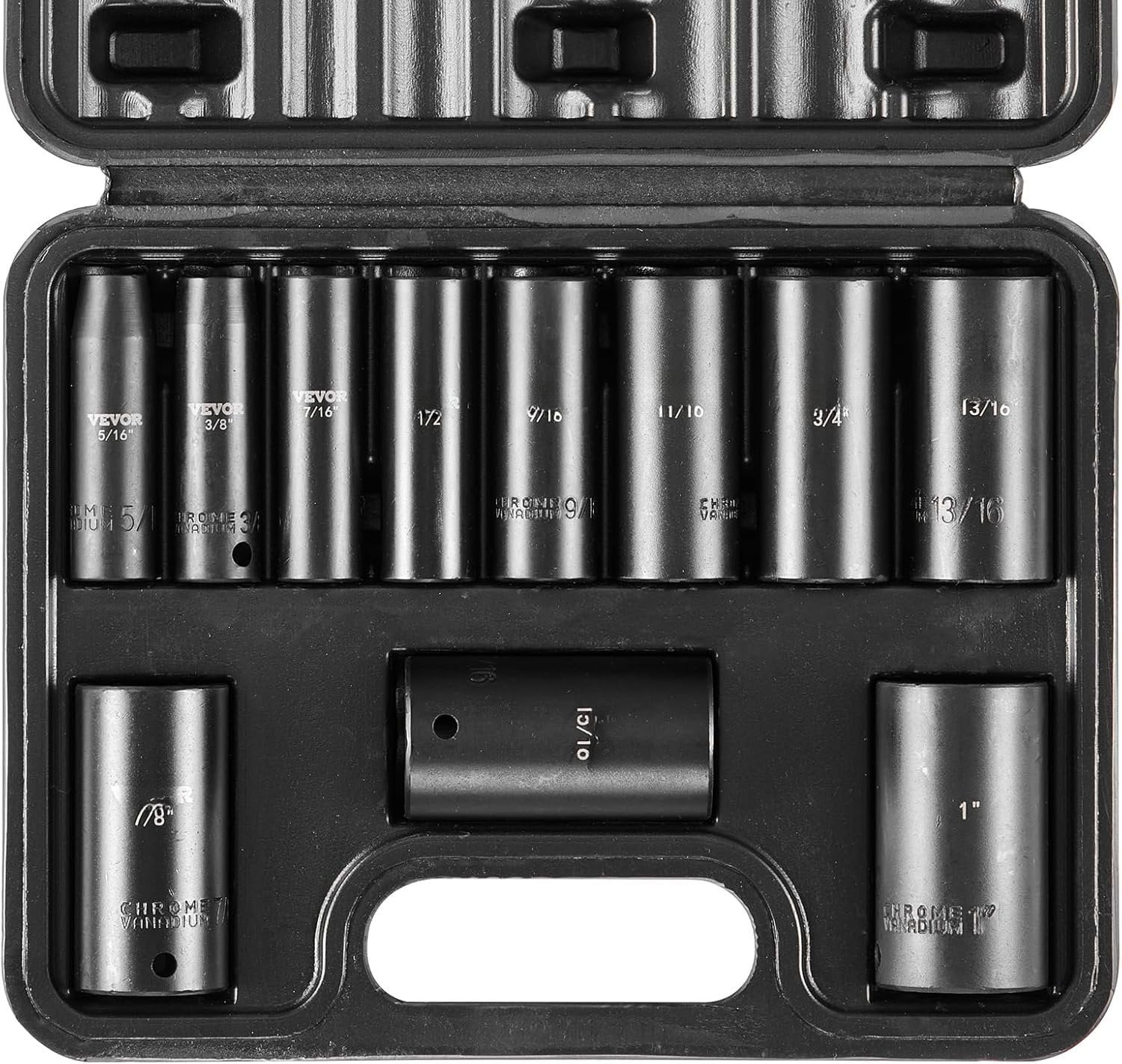 3/8" Drive Impact Socket Set, 11 count Deep Socket Set 5/16"-1", 6 ...