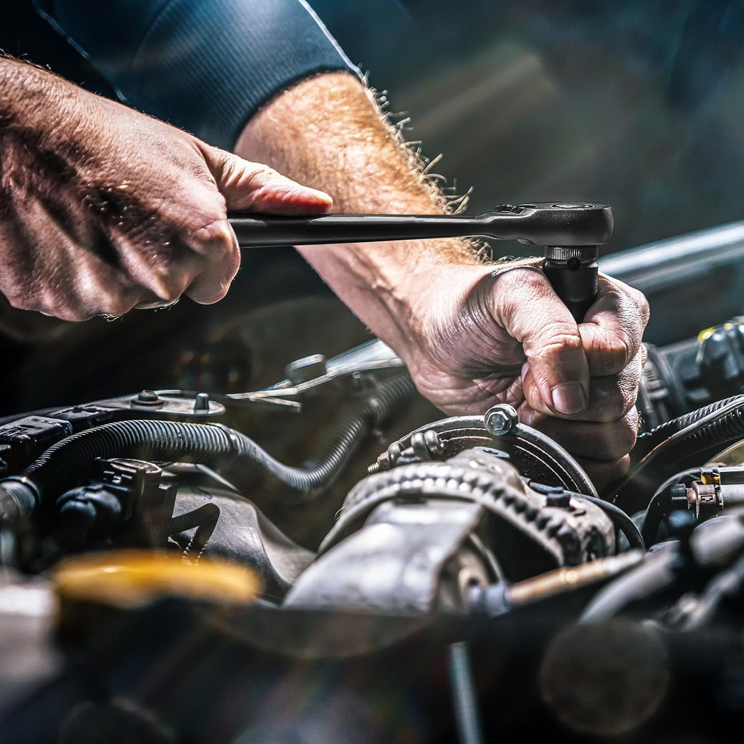 3/8" Drive Impact Socket Set, 50 Piece Standard SAE (5/16 to 3/4 inch ...