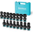 3/8" Drive Impact Swivel Socket Set, 16 Pieces Shallow Universal Impact ...