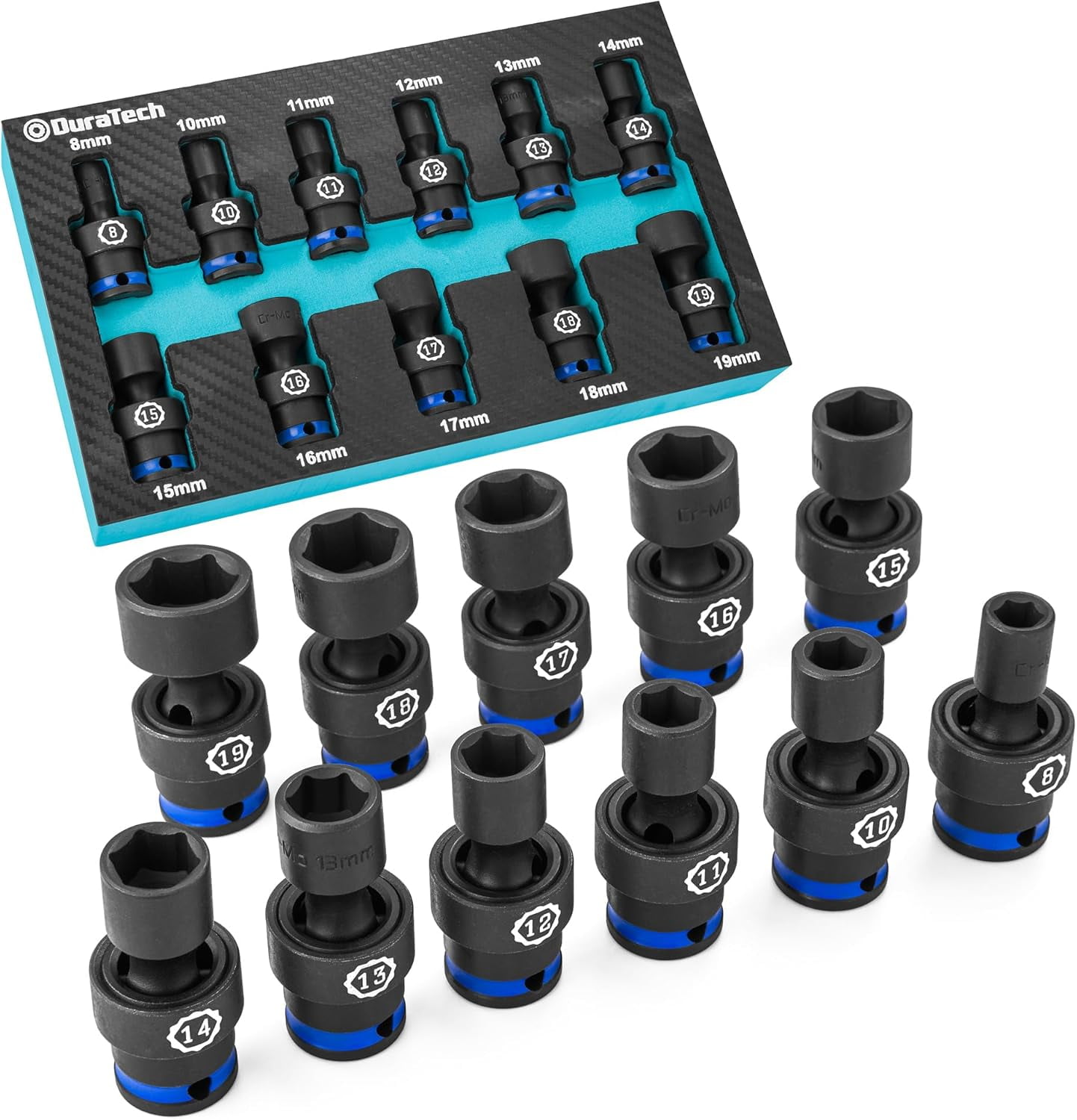 3/8" Drive Impact Universal Joint Socket Set, 11-Piece, Metric, 8-19mm ...
