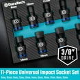 3/8" Drive Impact Universal Joint Socket Set, Swivel Socket Set, 11 ...