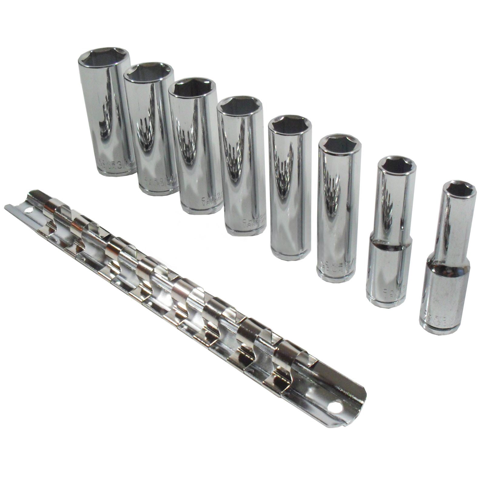 3/8" Drive Imperial AF / SAE Double Deep Sockets 5/16" - 3/4" 8pc Set TE051 - Walmart.com