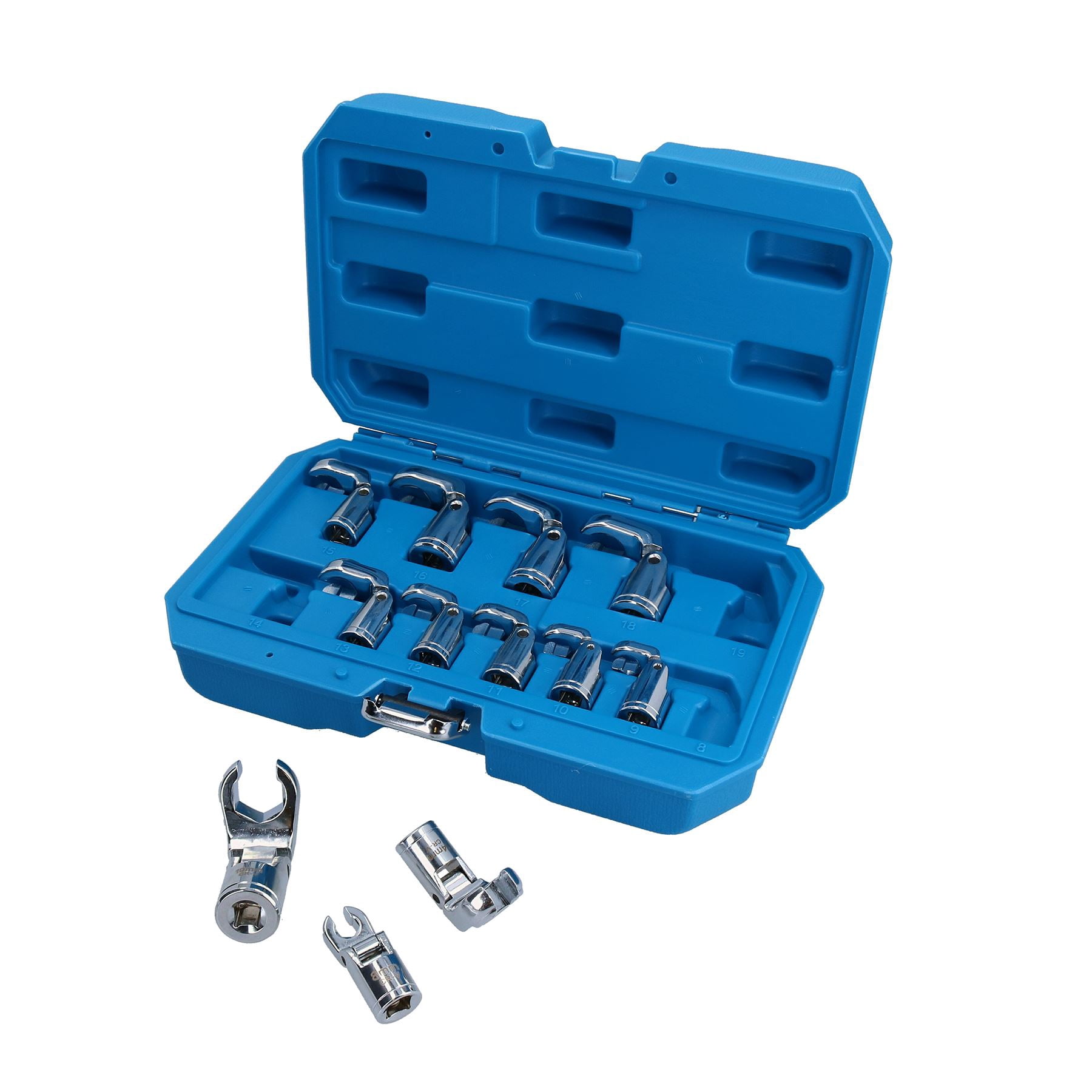3/8” Drive Metric Swivel Crows Foot Crowfeet Wrench 8 – 19mm 230 Degree ...