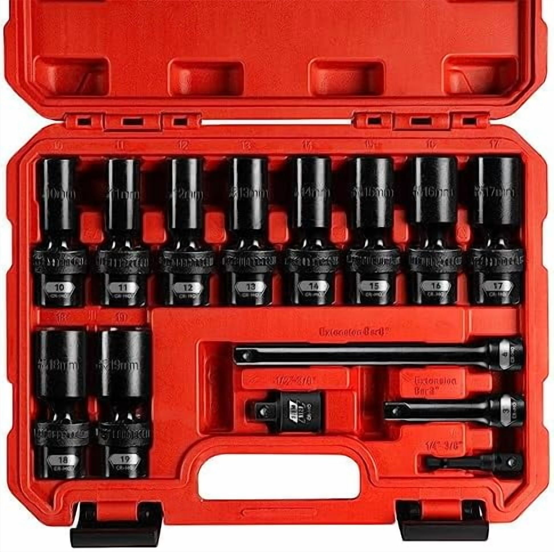 3/8" Drive Swivel Socket Set, 14 Pieces Deep Universal Impact Socket ...