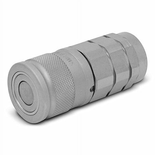 3/8" Flat Face Hydraulic Quick Connect Coupler Set w/Dust Caps, 1/2 ...