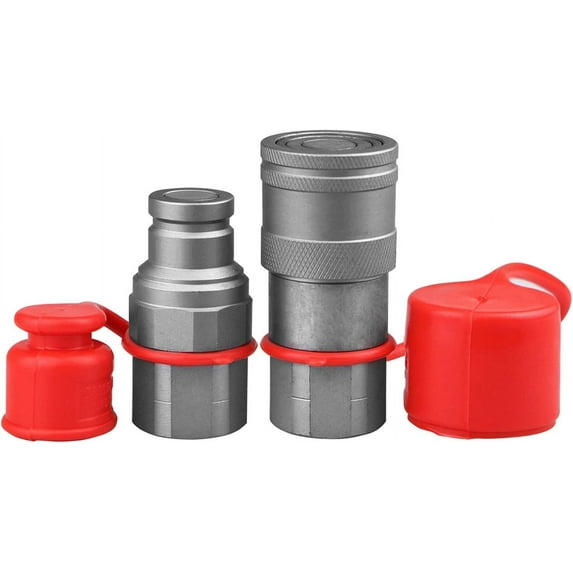 3/8" Flat Face Hydraulic Quick Connect Couplers/Couplings with Dust ...