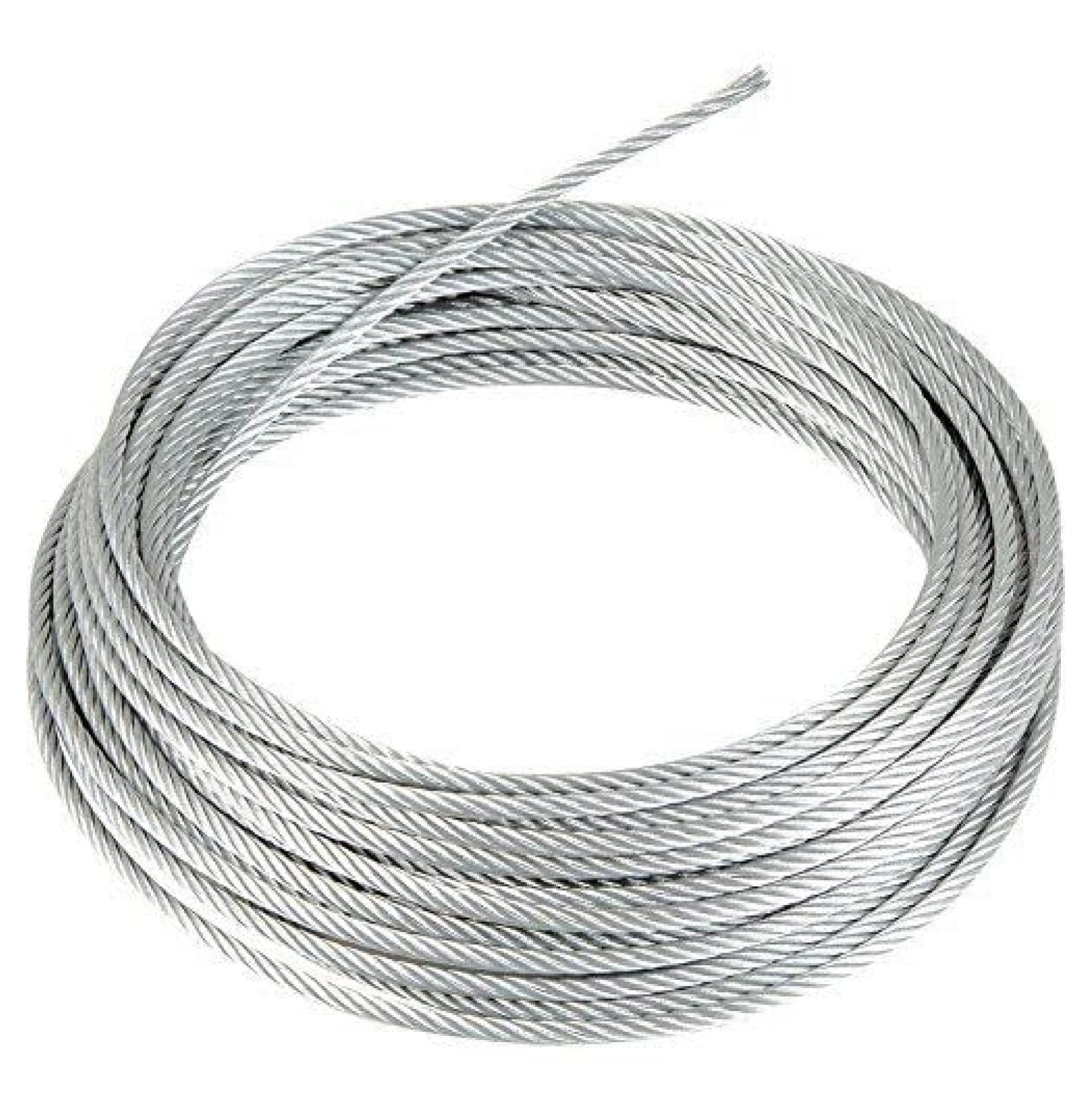 3/8" Galvanized Cable - 7x19 Steel Wire Rope - 14000 lb Breaking ...