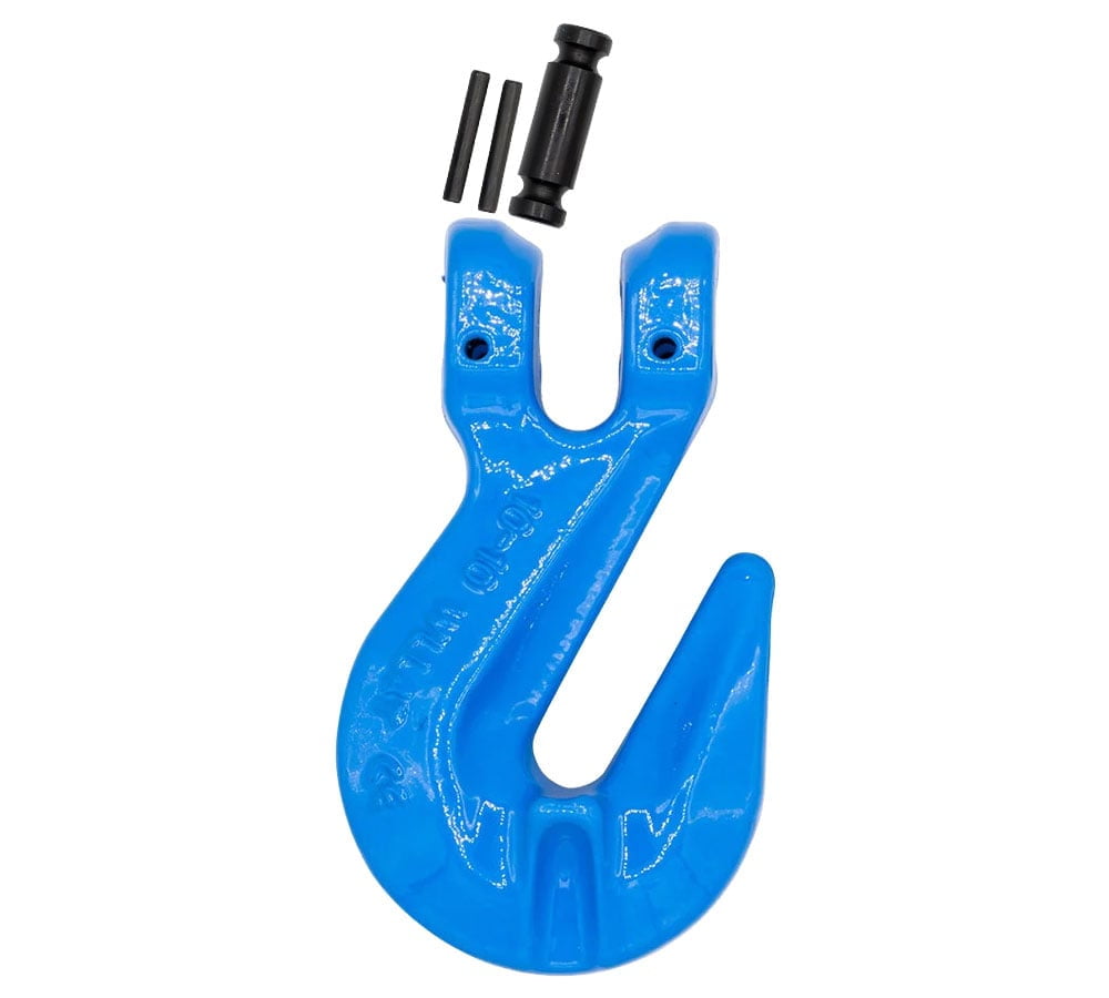 3/8" Grade 100 Cradle Clevis Grab Hook for Lifting - 8,800 LBS WLL Heavy Duty Tow Chain Hook for ...