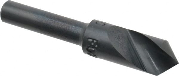 3/8" Head Diam, 1/4" Shank Diam, 1 Flute 90° High Speed Steel ...