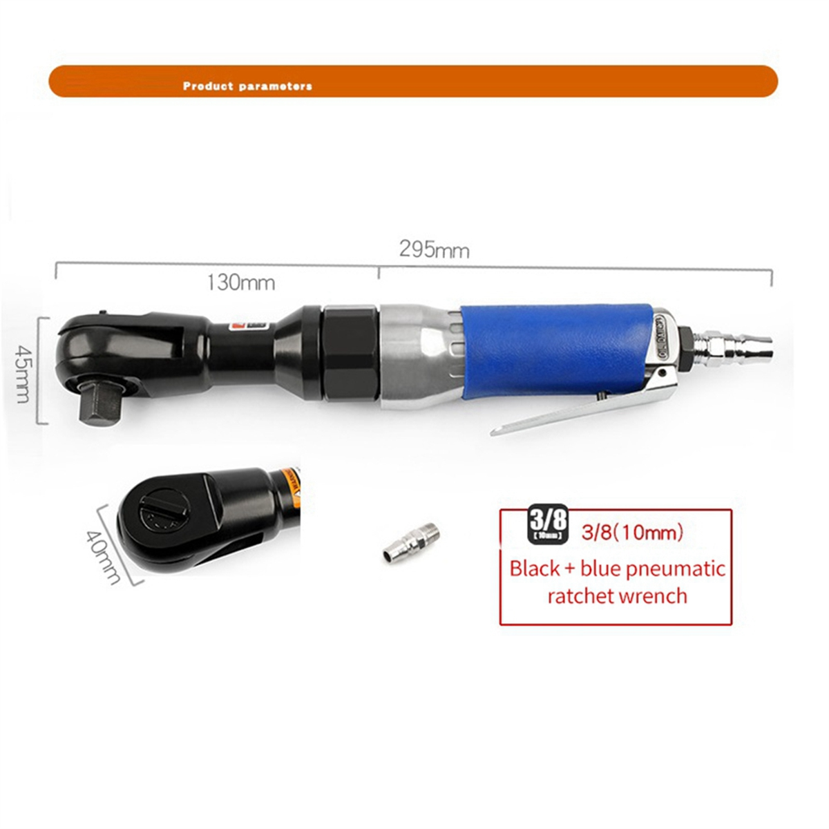 3/8 Heavy Right Angle Pneumatic Ratchet Wrench 90-Degree Pneumatic ...