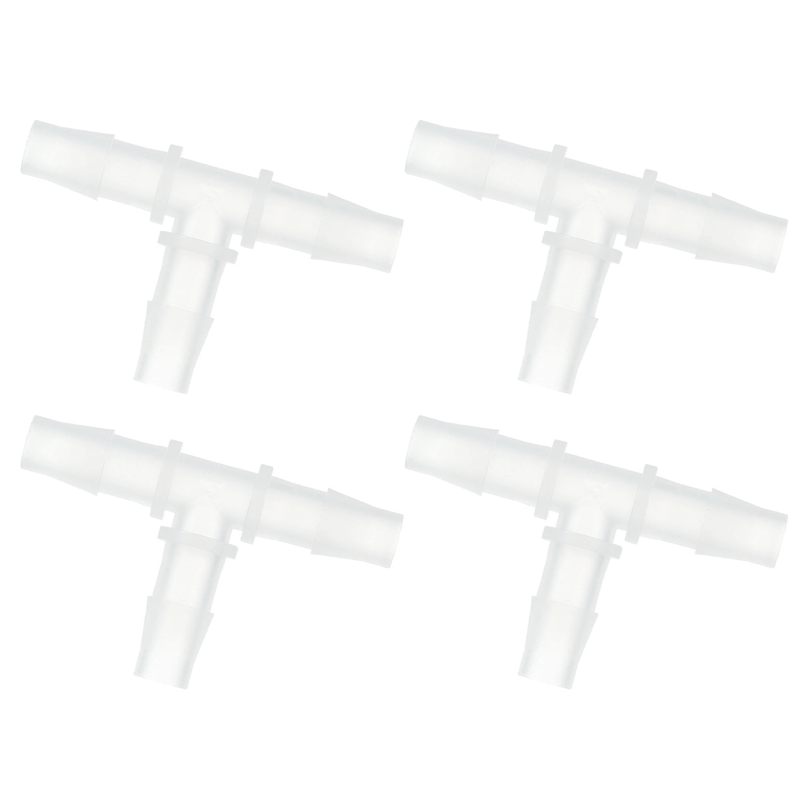 3/8" Hose Barb Fitting, 4 Pcs T Shaped 3 Way Plastic Equal Barbed ...