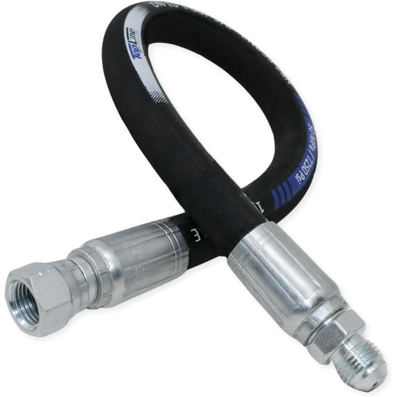 3/8" Hydraulic Hose Assembly 18 Inches – Female JIC x Male JIC, 7,250 ...