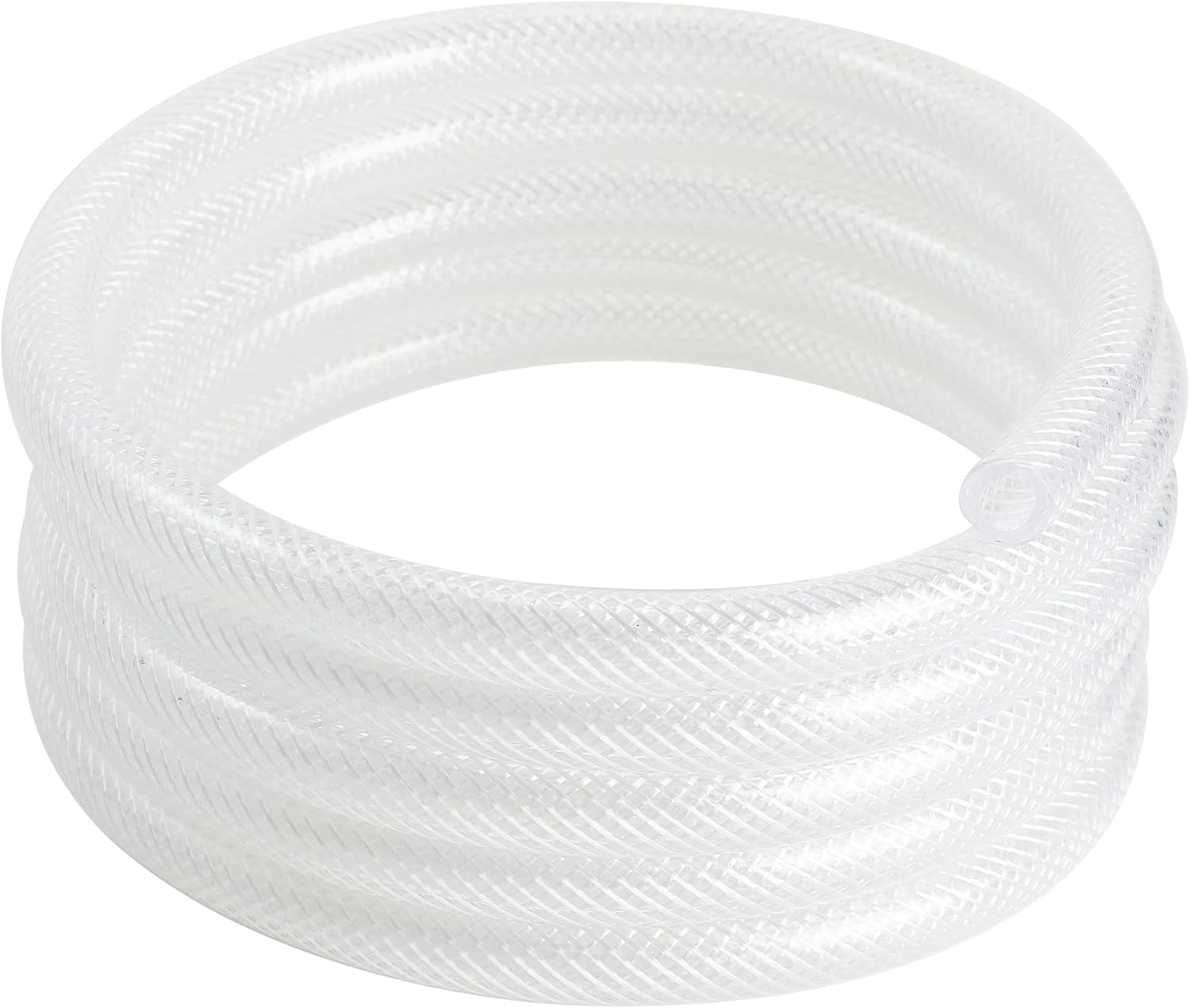 3/8’’ ID × 19/32’’ OD - 25 ft Clear Braided Hose Plastic Vinyl Tubing ...