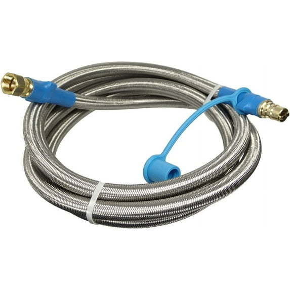 3/8" ID Stainless Steel Overbraid Quick Disconnect Gas Connector (12 ...