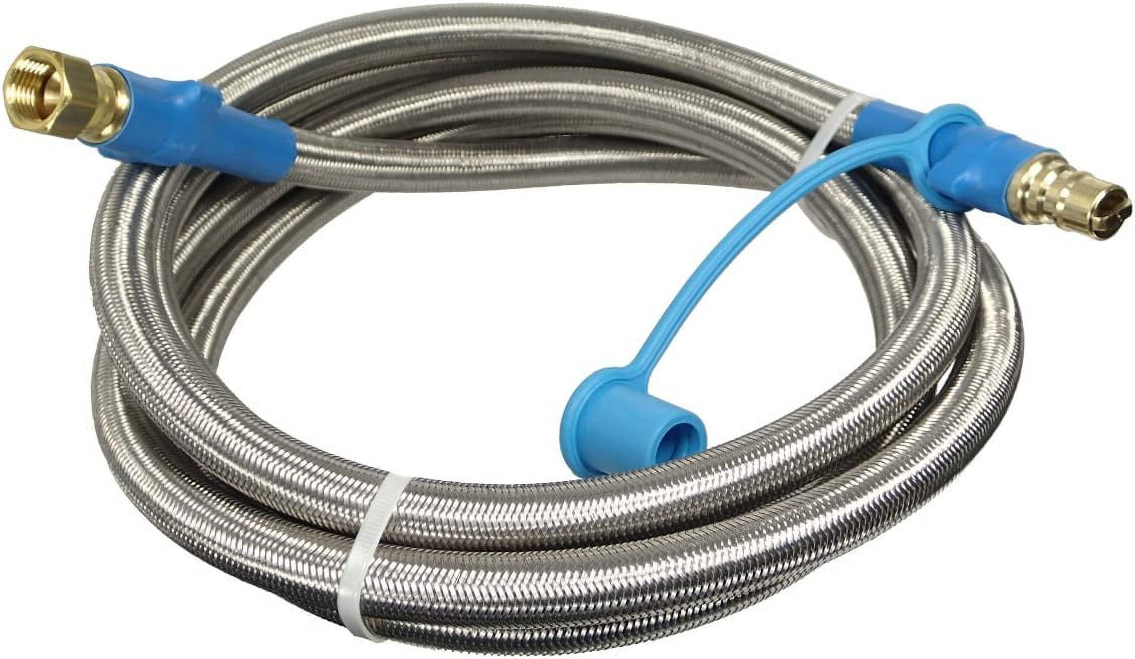 3/8" ID Stainless Steel Overbraid Quick Disconnect Gas Connector (15 ...
