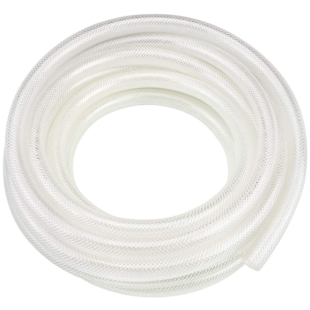 3/8" ID x 50 Ft High Pressure Braided Clear PVC Vinyl Tubing Flexible ...
