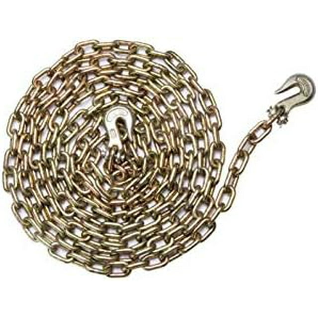 3/8-IN X 20-FT Grade 70 Yellow Zinc Plated Steel Tow Chain with Grab ...