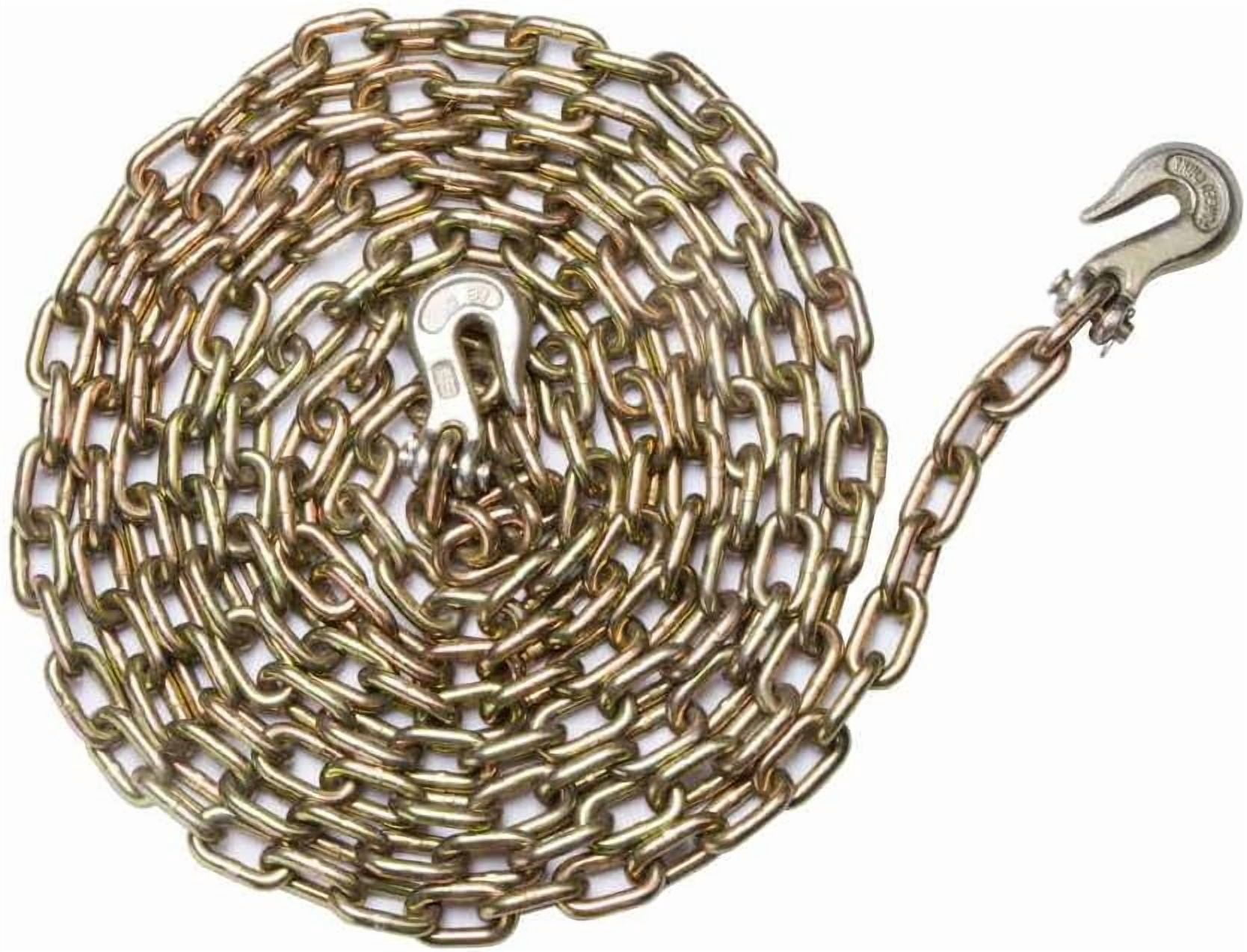 3/8-IN X 20-FT Grade 70 Yellow Zinc Plated Steel Tow Chain with Grab ...