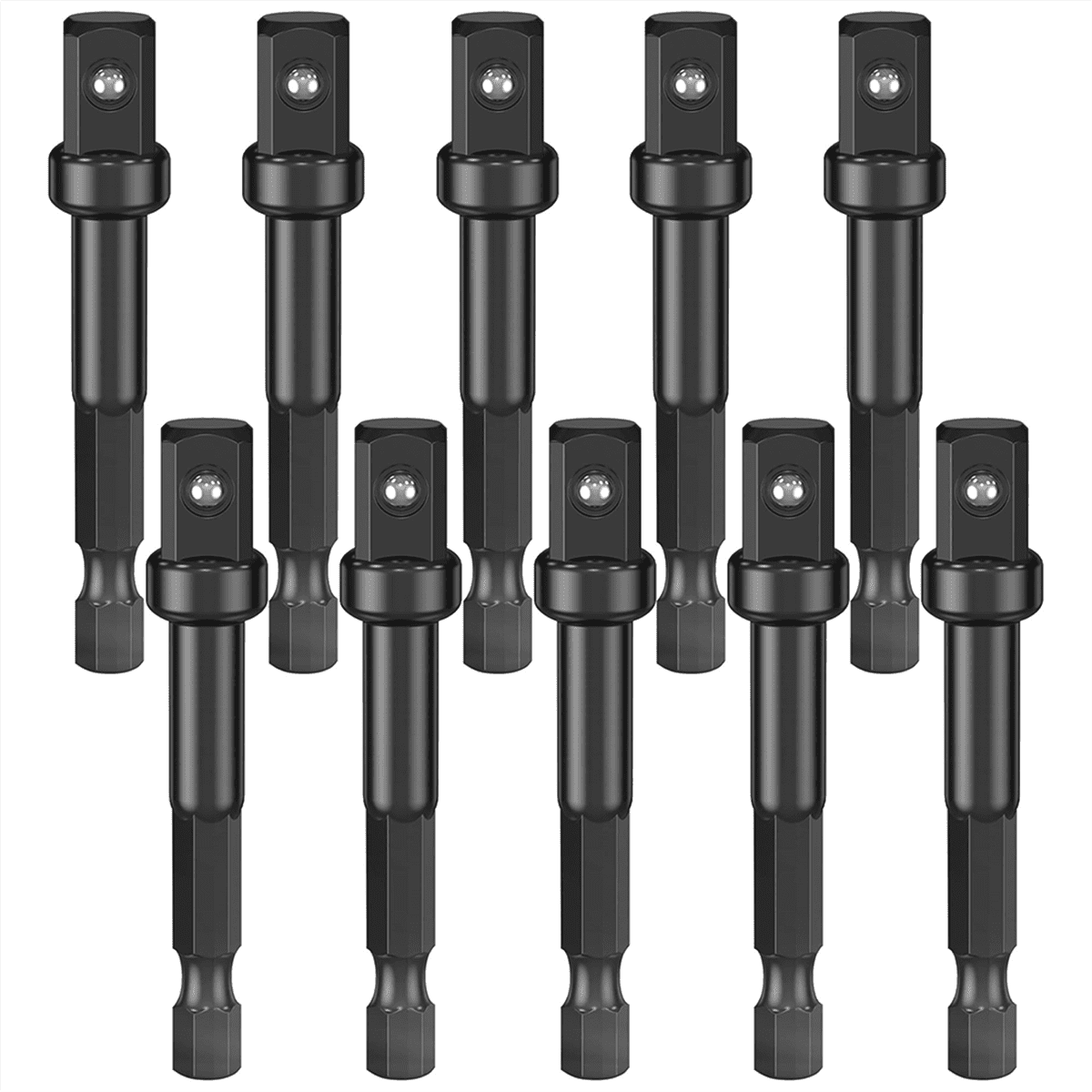 3/8 Impact Adapter, 10 Pack Socket Adapter 1/4 Inch to Kit for Driver ...