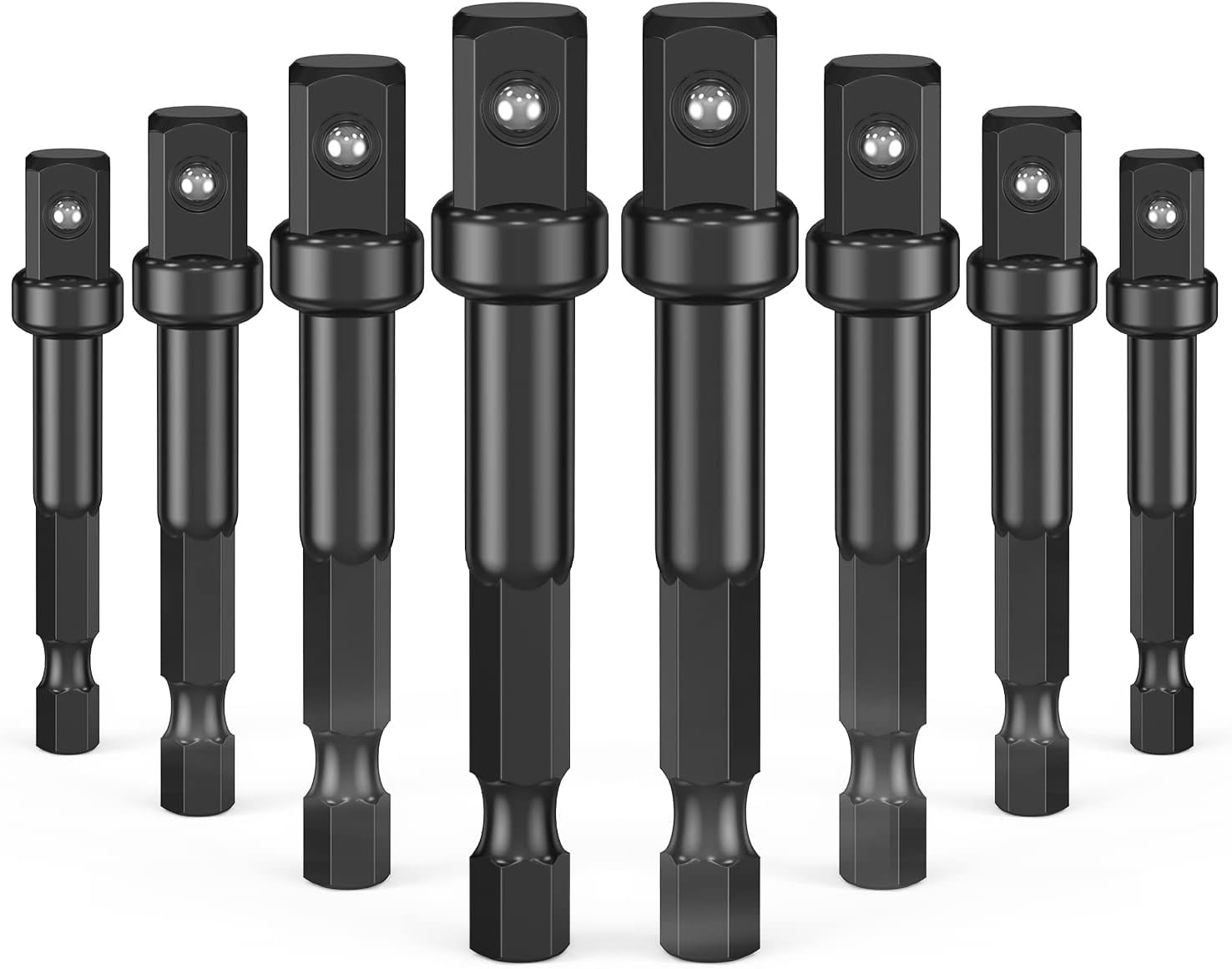 3/8 Impact Adapter, 8 Pack 3/8 Socket Adapter 1/4 Inch to 3/8 Socket ...