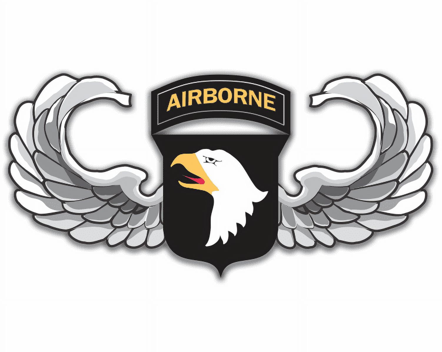 3.8 Inch 101st Airborne Jump Wings Sticker Decal - Walmart.com