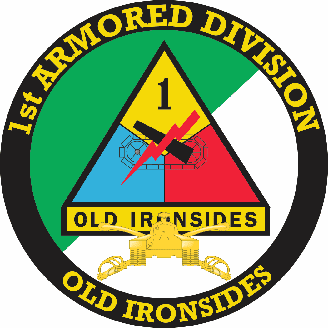 3.8 Inch 1st Armored Division with Armor Insignia Decal - Walmart.com